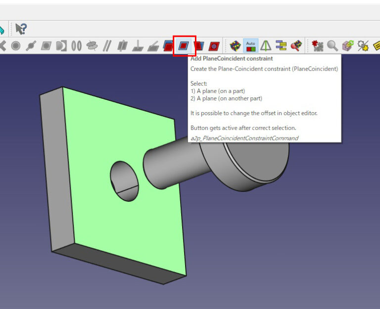 FreeCAD 3Dモデルをアセンブリする （A2Plusワークベンチ使用）